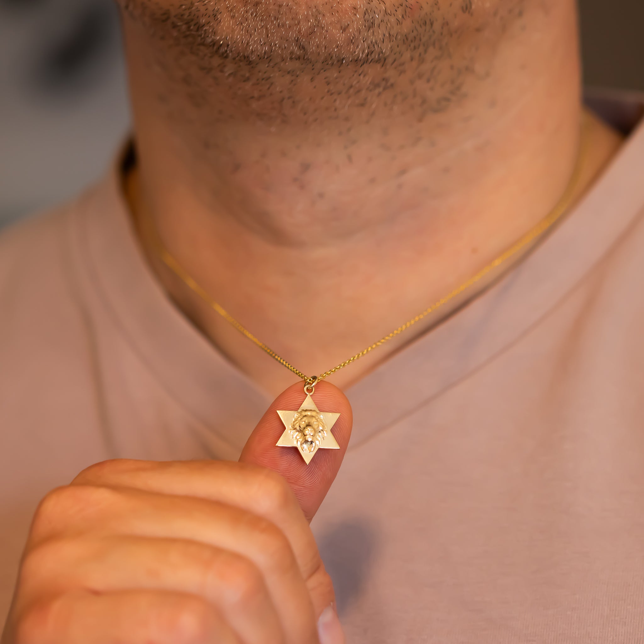 Star of David Lion Pendant Neckace | Magen David Jewelry – Sivan Lotan ...